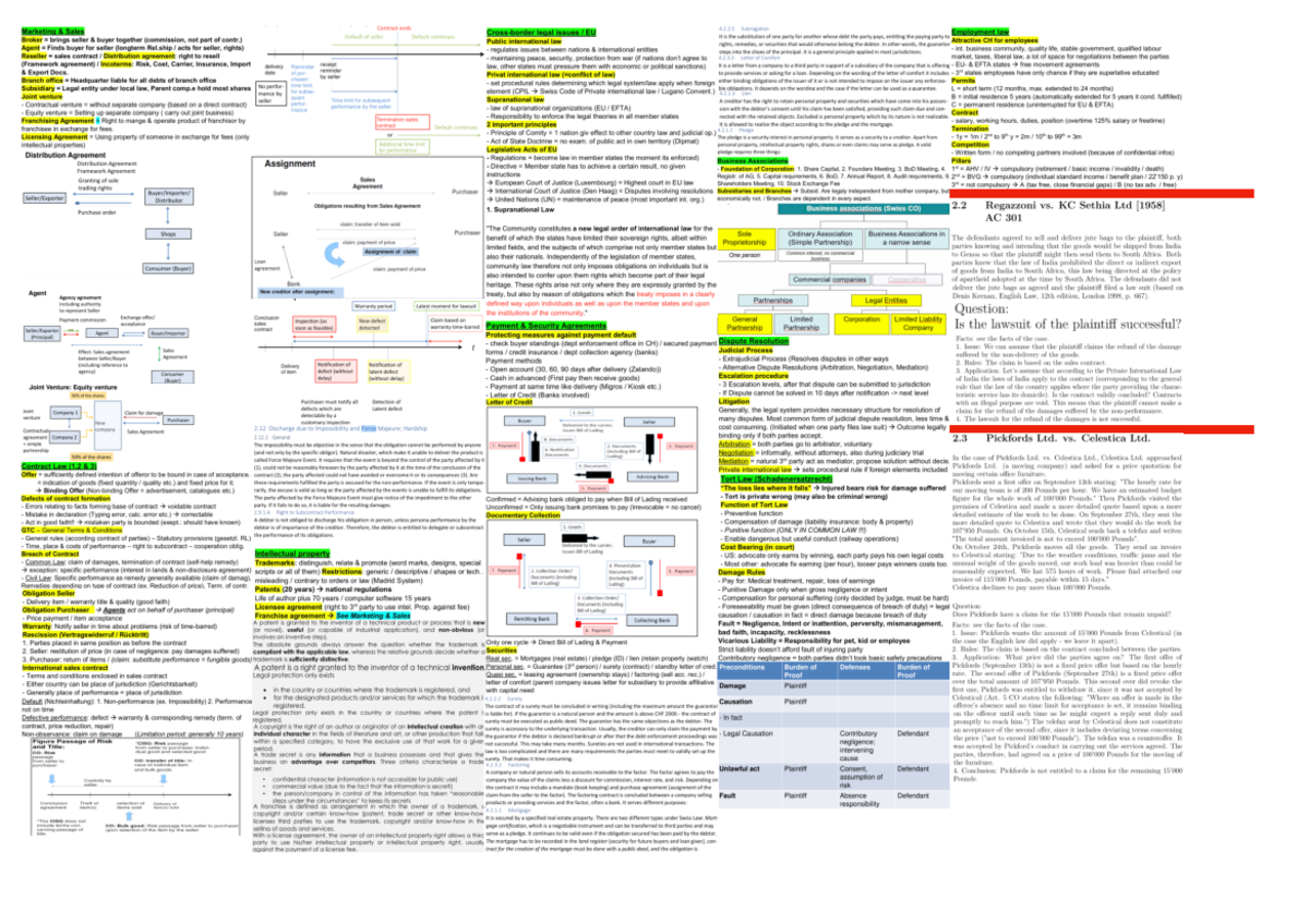 Law cheat sheet - Foundations of Business Law - $ - Studocu