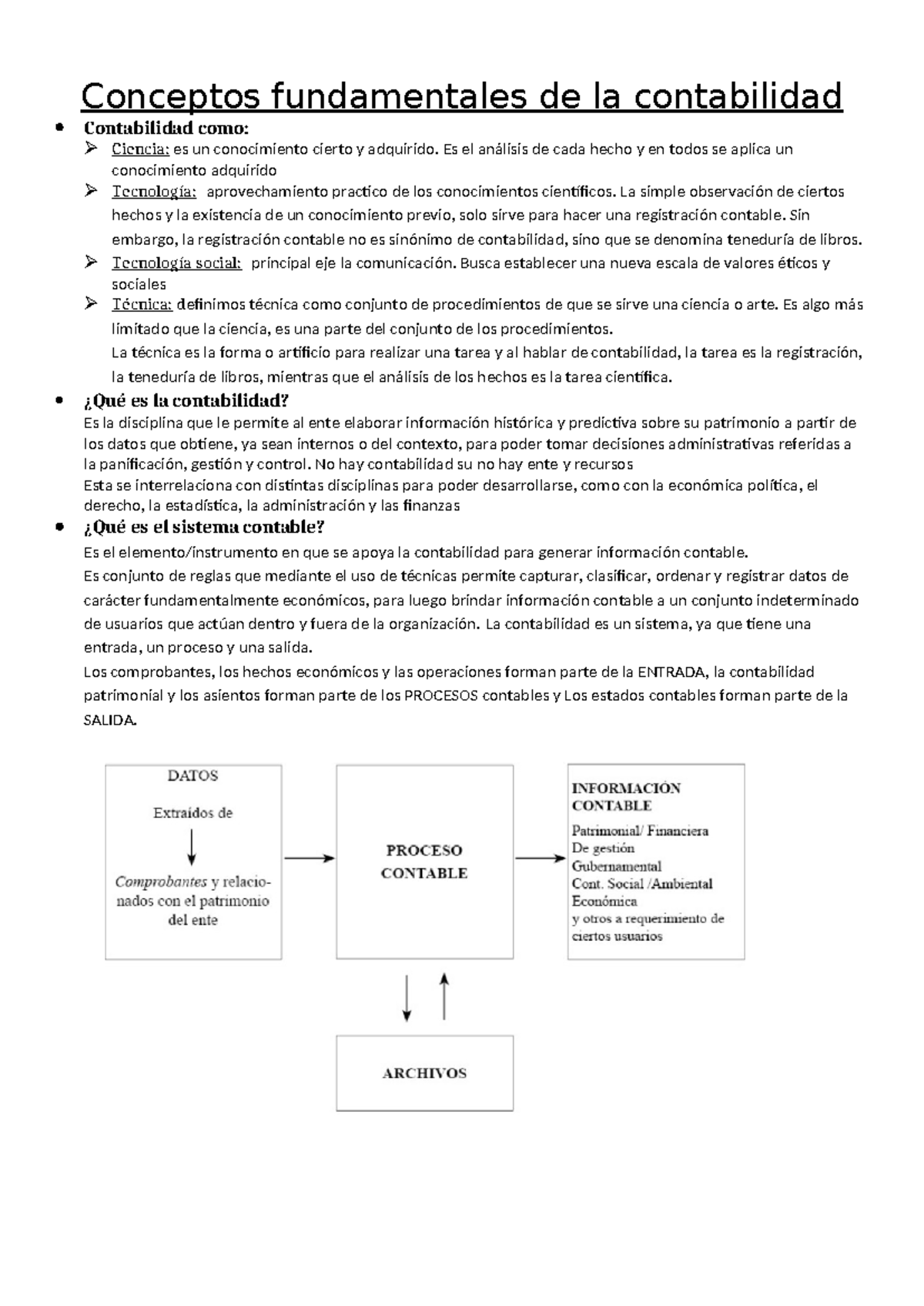 Resumen 1er parcial teoria contable - Conceptos fundamentales de la ...