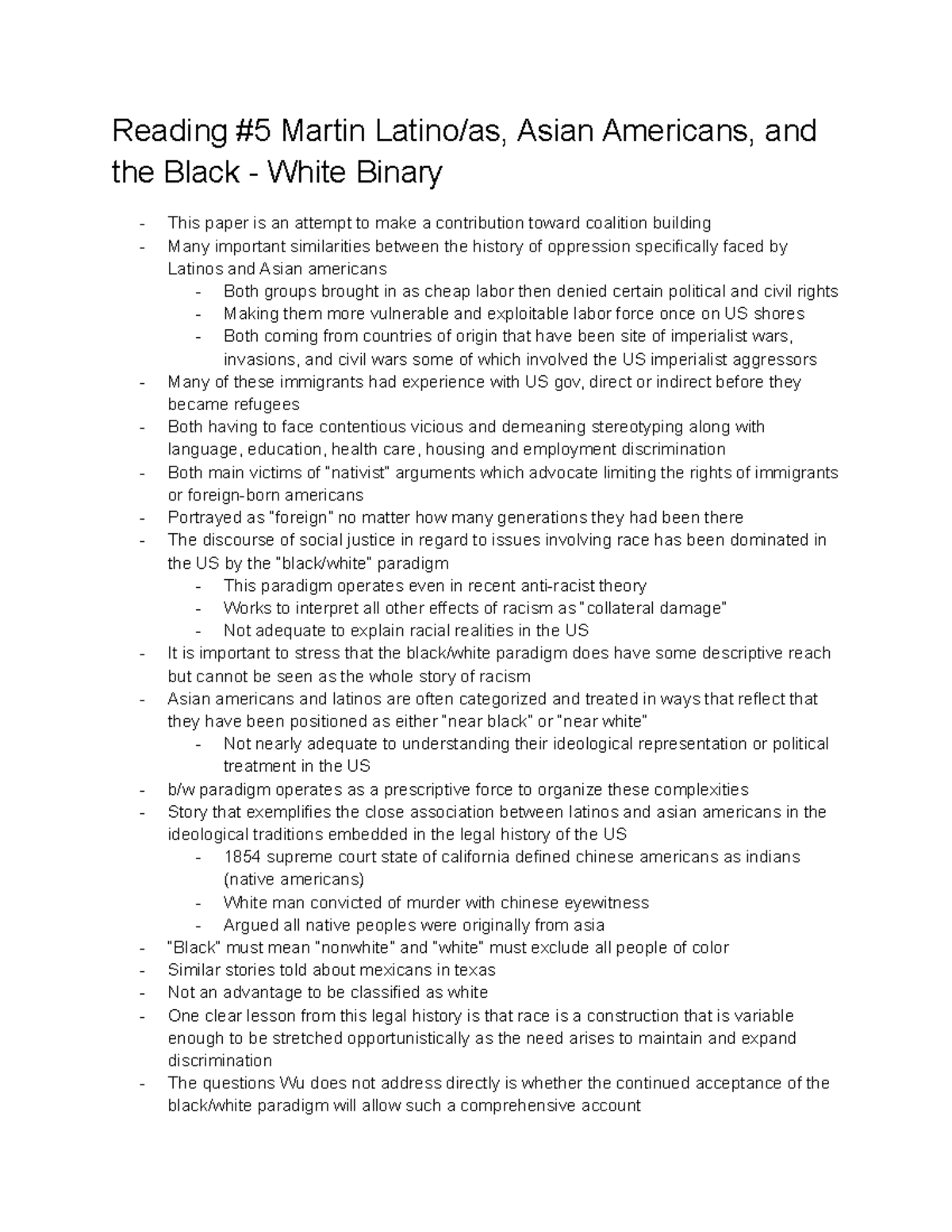 Intro to Latinx Comm Notes reading 5 - Reading #5 Martin Latino/as ...