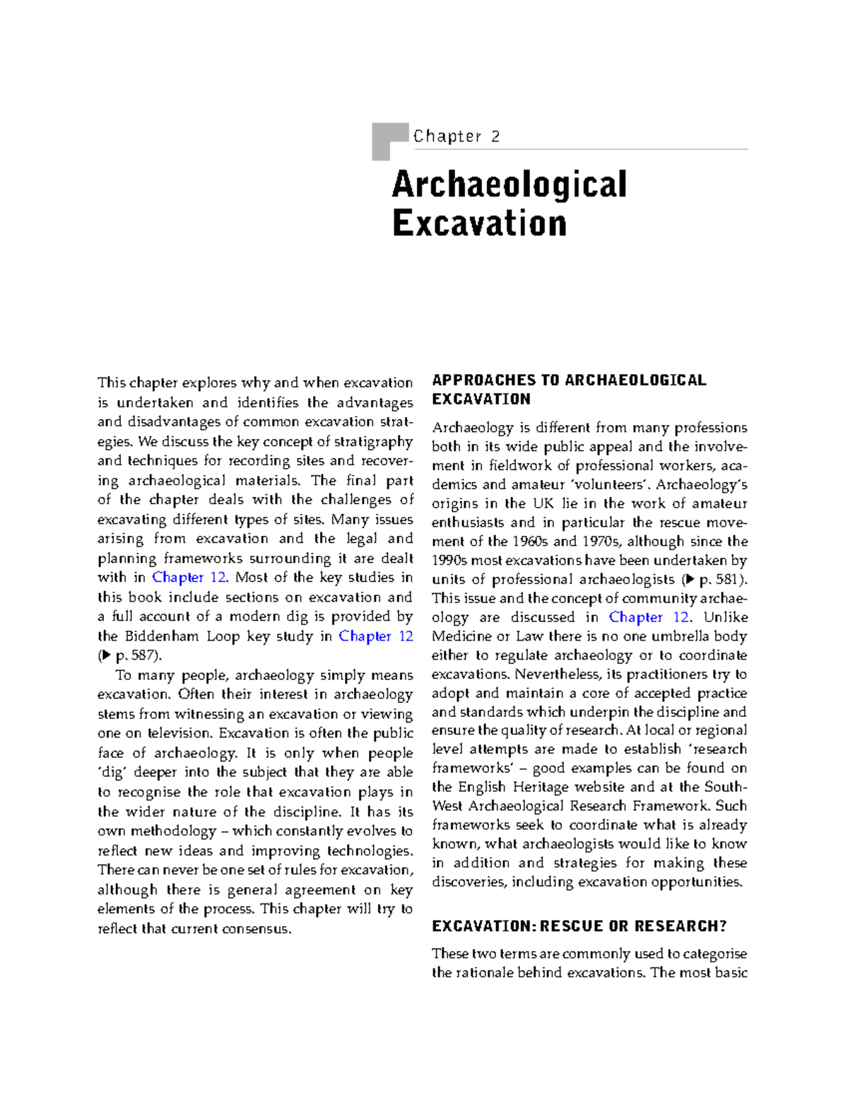 Archaeological Excavation - This chapter explores why and when ...