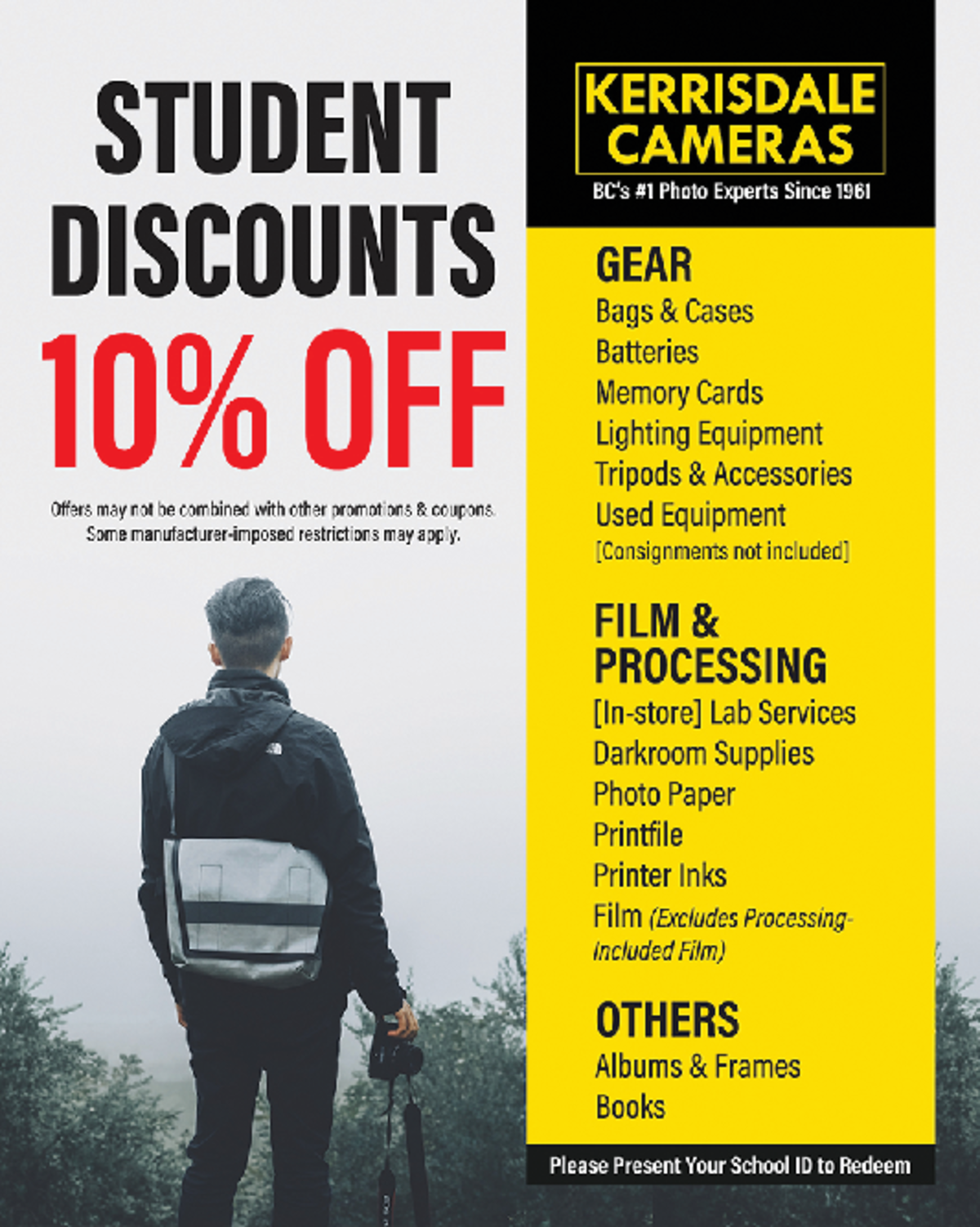 KCL Student Discounts web - STUDENT KERRISDALE CAMERAS Photo Experts ...