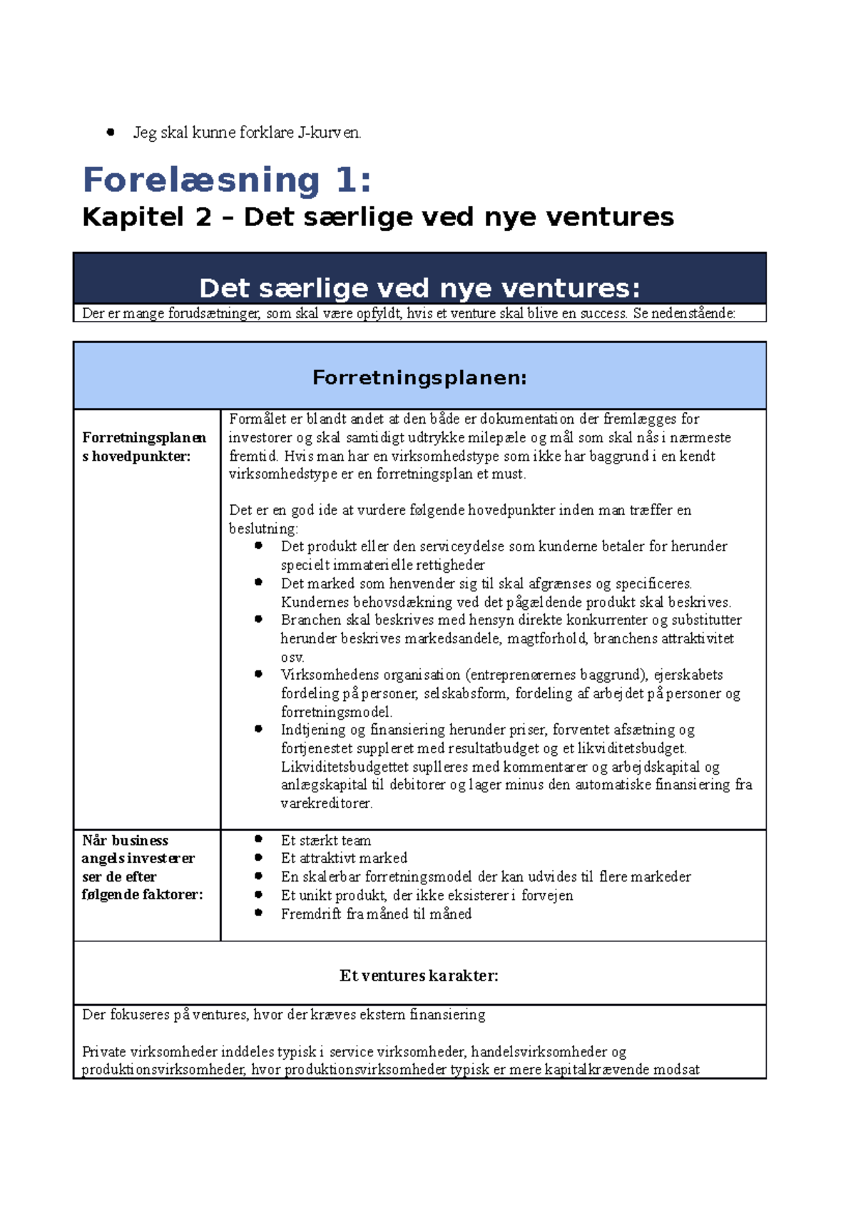 Kapitalfremskaffelse og aktionær - eksamen - Jeg skal kunne forklare J-kurven. Forelæsning 1 ...