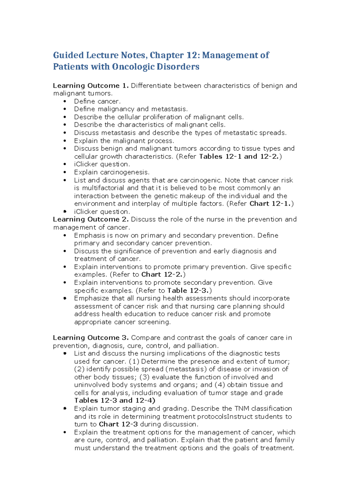 Notes Guided.pdf - Guided Lecture Notes, Chapter 12: Management of ...