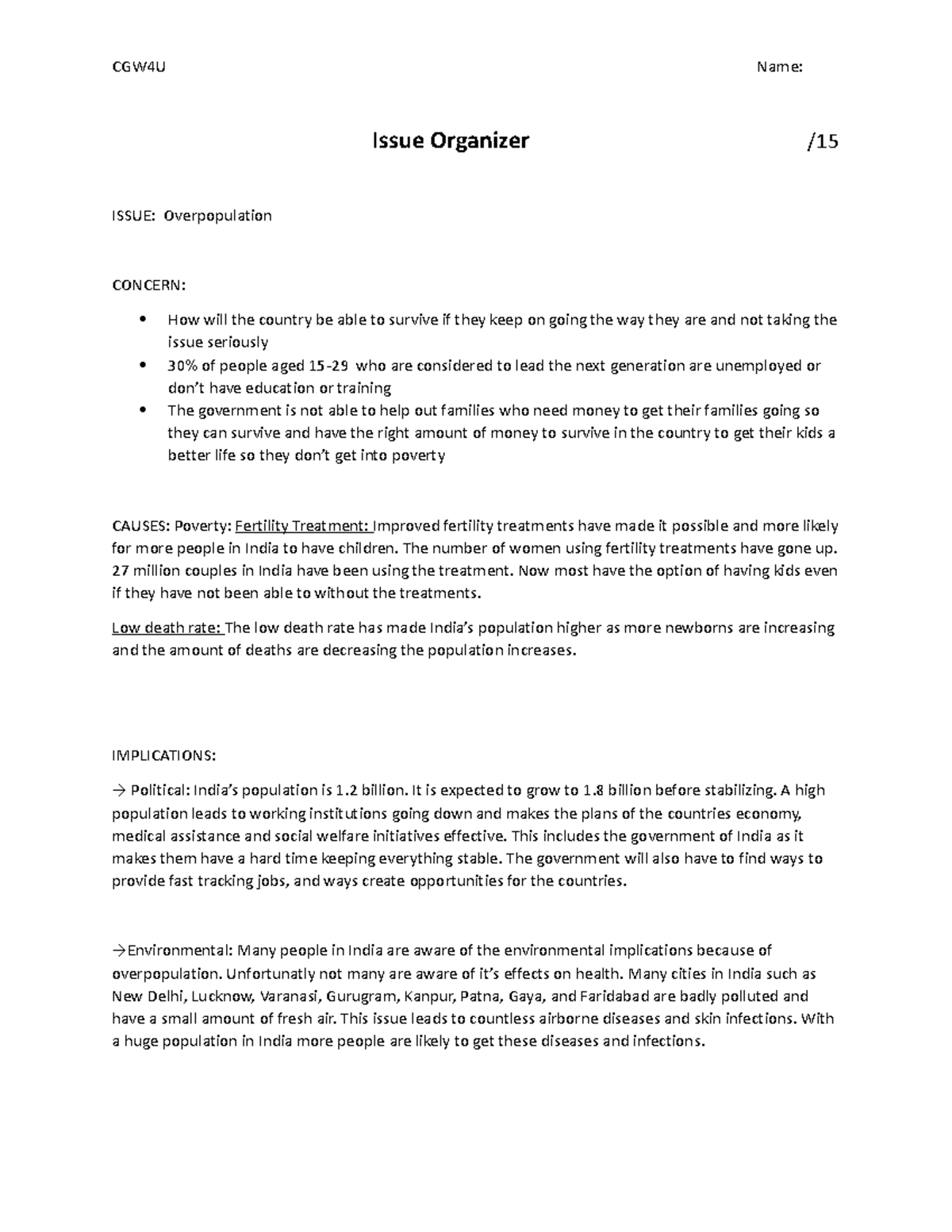 Issue Organizer-Overpopulation 11 - CGW4U Name: Issue Organizer / ISSUE ...