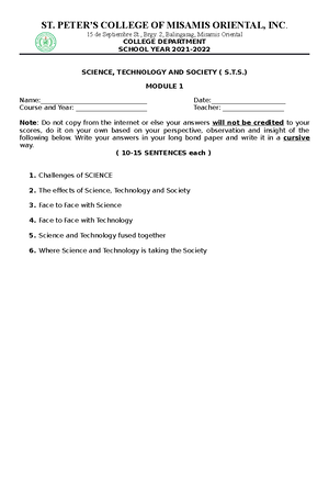 Module-pathfit 2 - Fitness - COLLEGE DEPARTMENT S. 2021- Path Fit -2 ...