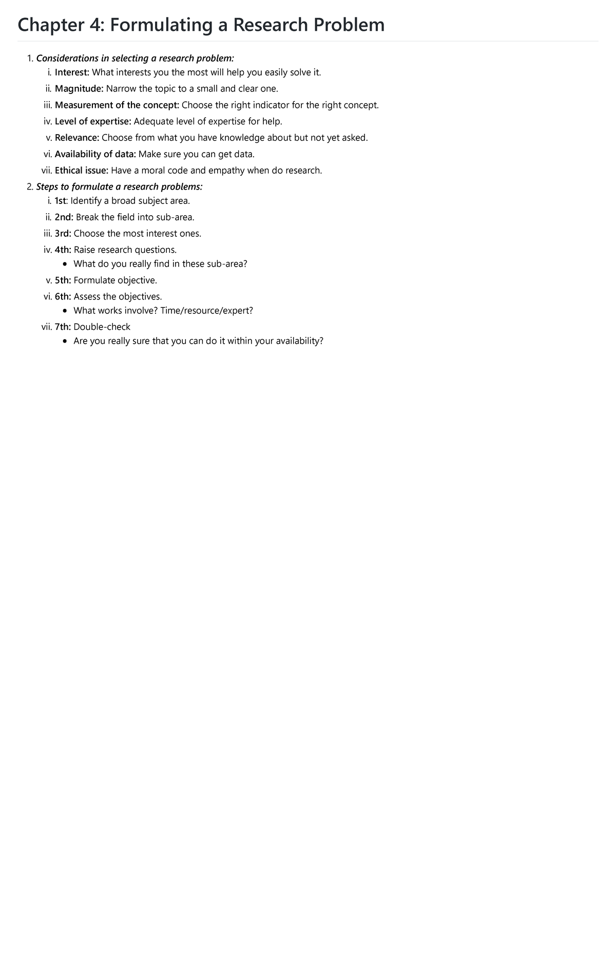 C4: Formulating a research problem - Chapter 4: Formulating a Research ...