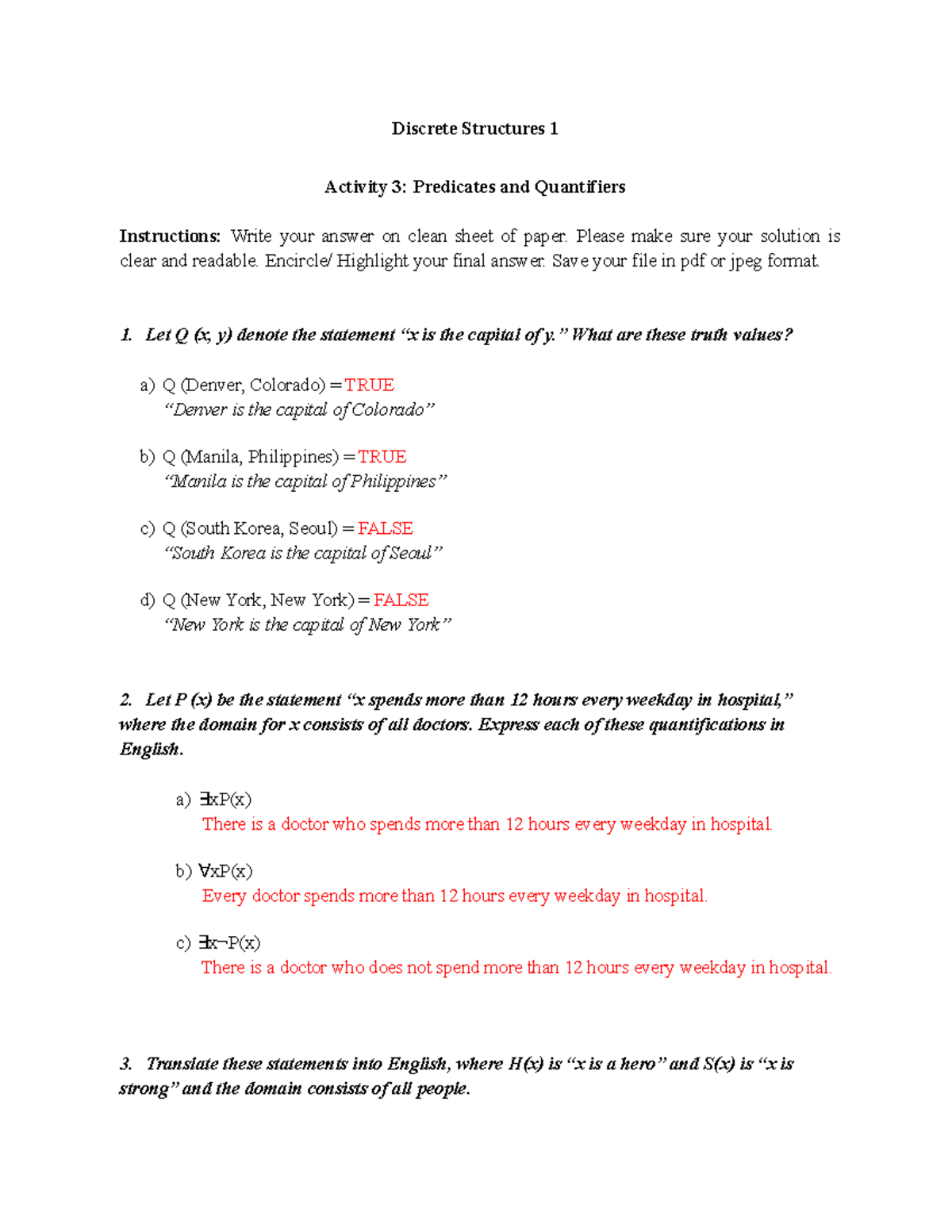 Activity 3 - Discrete Structures Materials for the Second Semester of ...