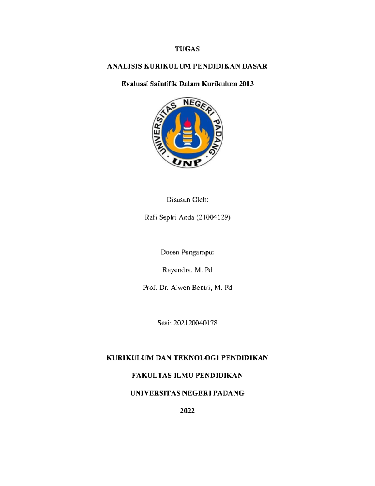 Evaluasi Saintifik Dalam Kurikulum 2013 - TUGAS ANALISIS KURIKULUM ...