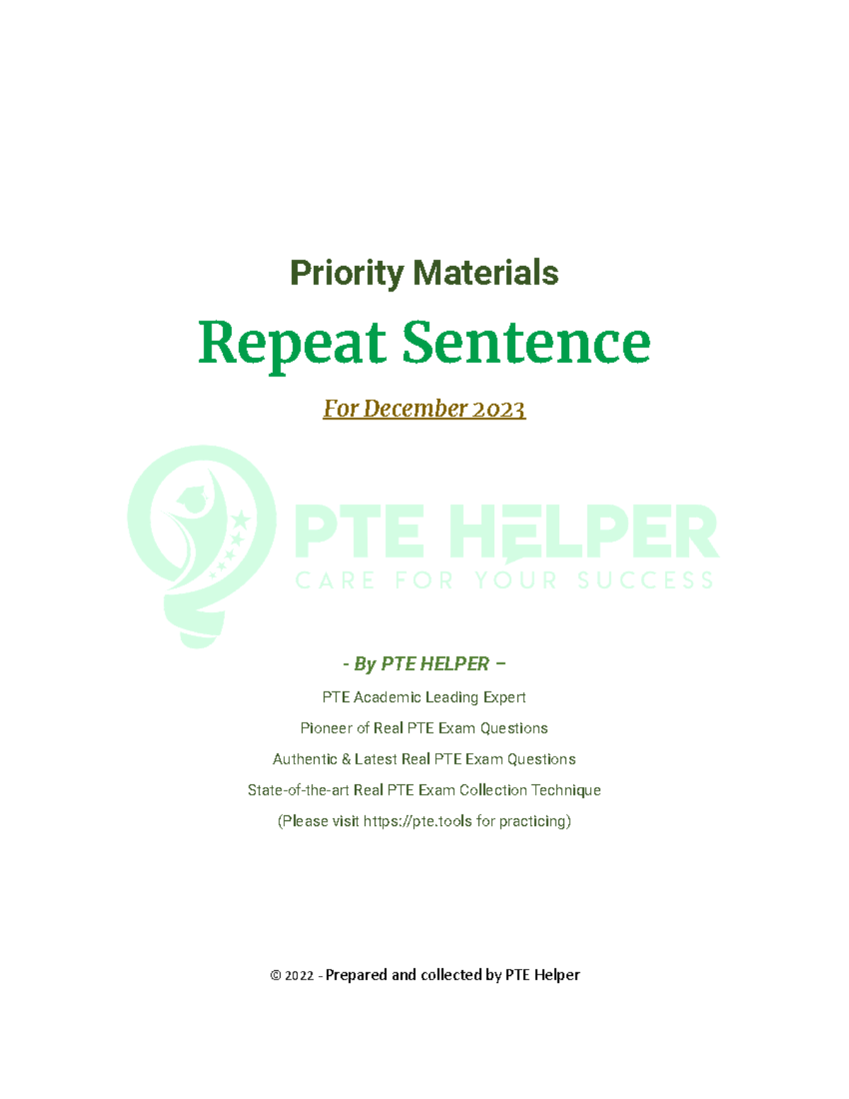 Repeat Sentence Priority Materials Helper December 2023 - Priority ...
