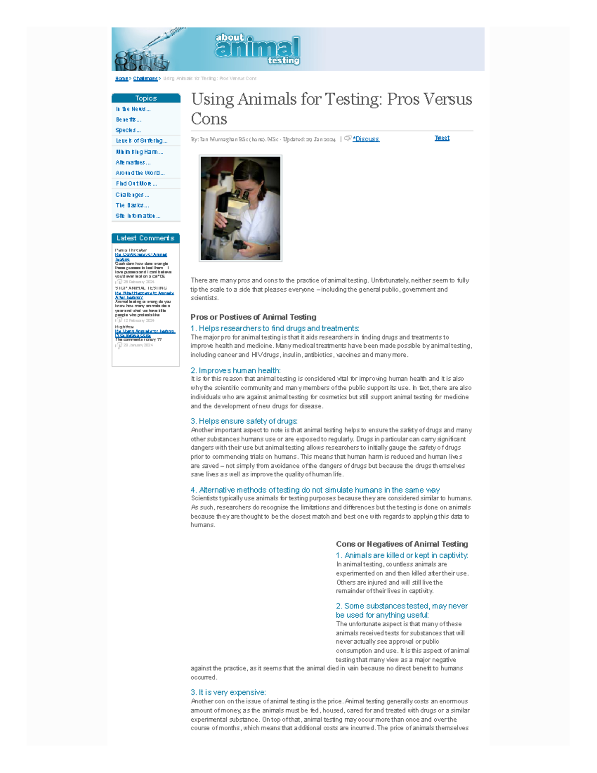 Www aboutanimaltesting co uk using animals testing pros versus cons ...