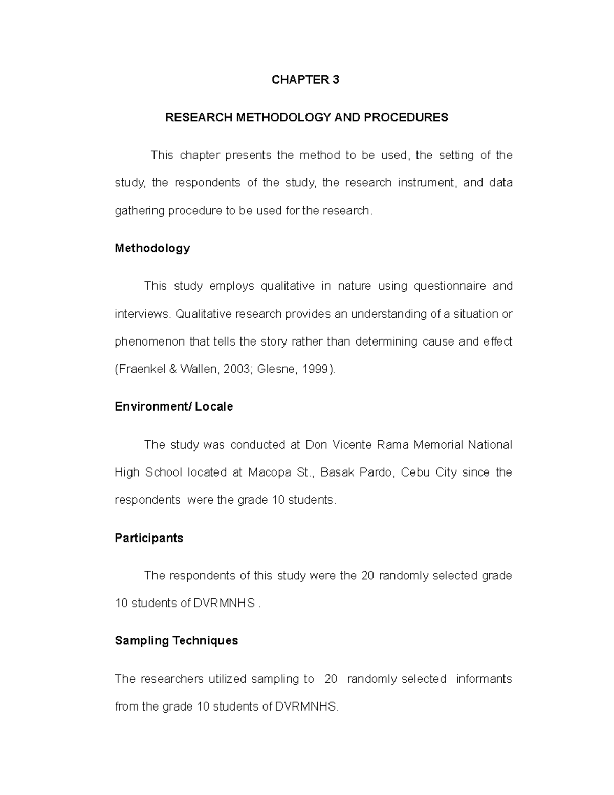 Chapter-3 - byyqwyegrweadewyguewbdyvew - CHAPTER 3 RESEARCH METHODOLOGY ...