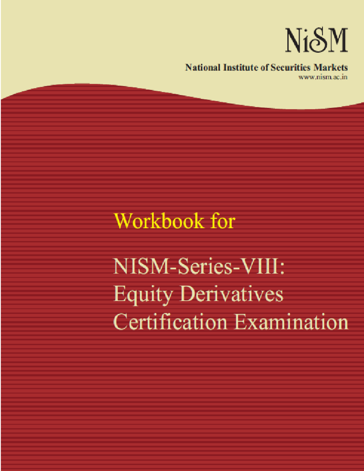 NISM Series VIII Equity Derivatives EXAM Workbook IN PDF - Workbook for NISM-Series-VIII: Equity ...
