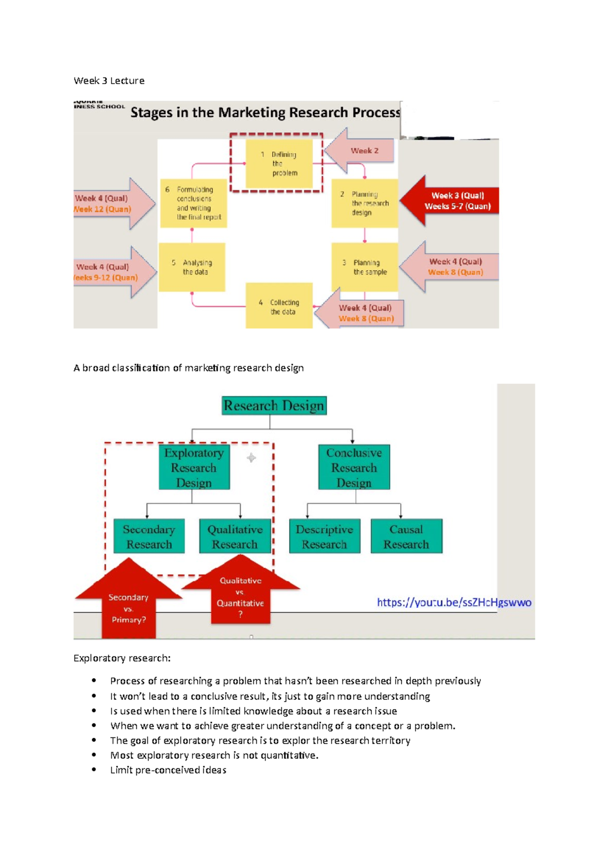 Lecture 3 - Week 3 Lecture A broad classification of marketing research ...
