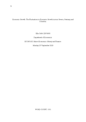 Macroeconomics Assignment Econ1102 Uwa Studocu