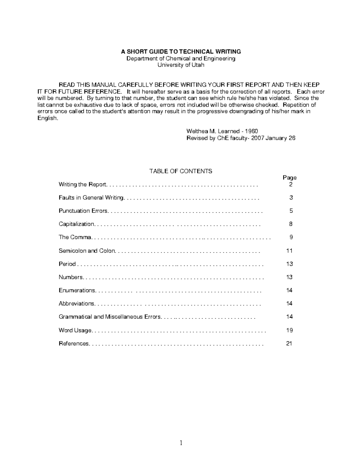 Learned - indepth notes - A SHORT GUIDE TO TECHNICAL WRITING Department ...