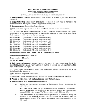 Engineering Workshop - ENGINEERING WORKSHOP LAB MANUAL Instructions for ...