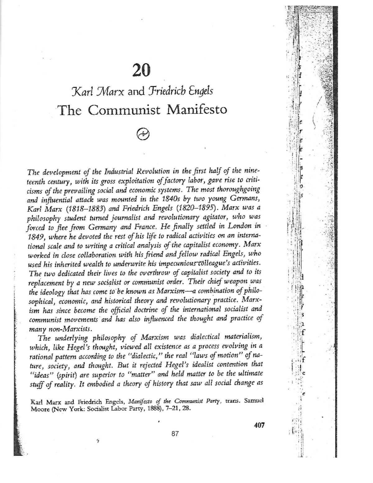 Marx and Engels, Communist Manifesto - 20 Karl Marx and Friedrich ...