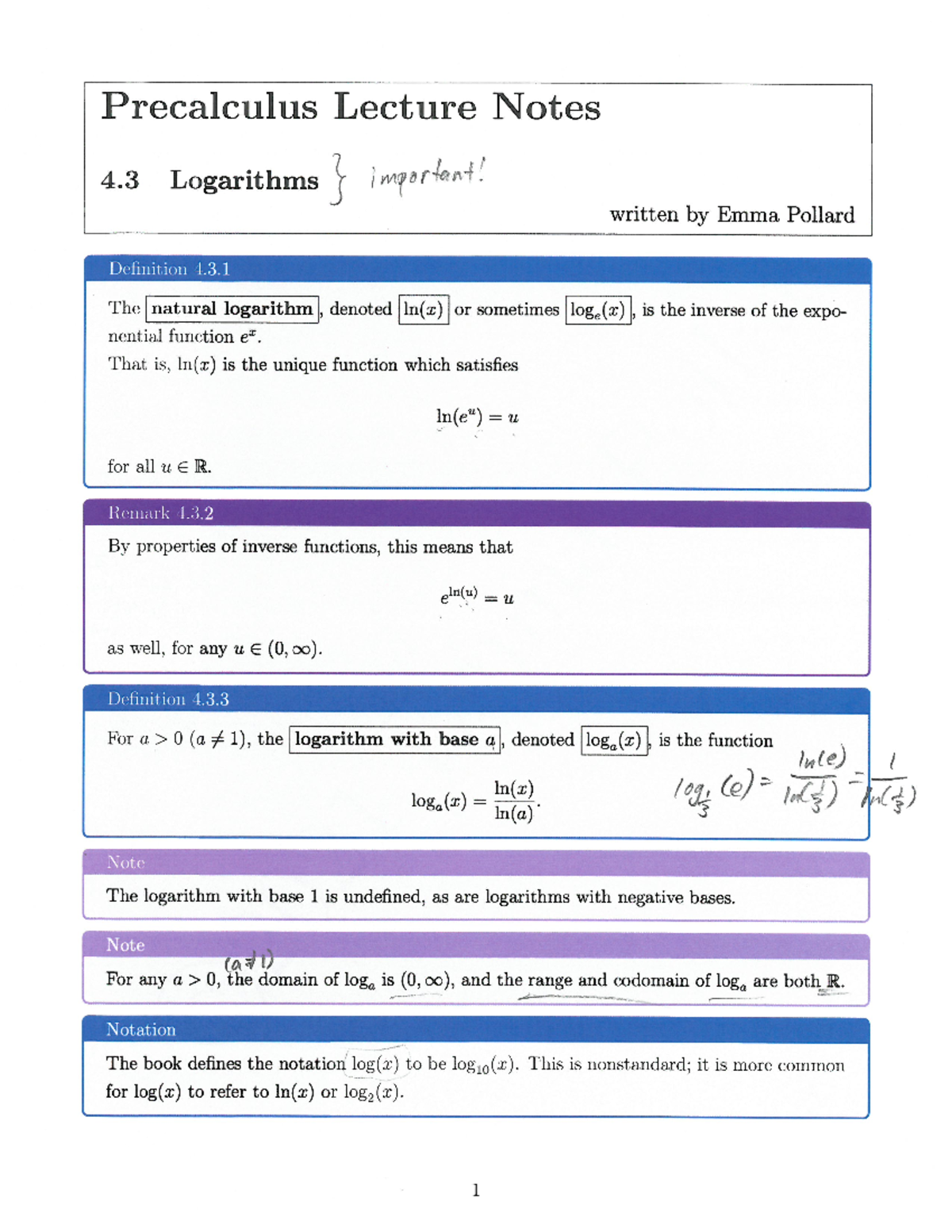 Precalculus Chapter 4.3 - MATH 117 - UD - Studocu