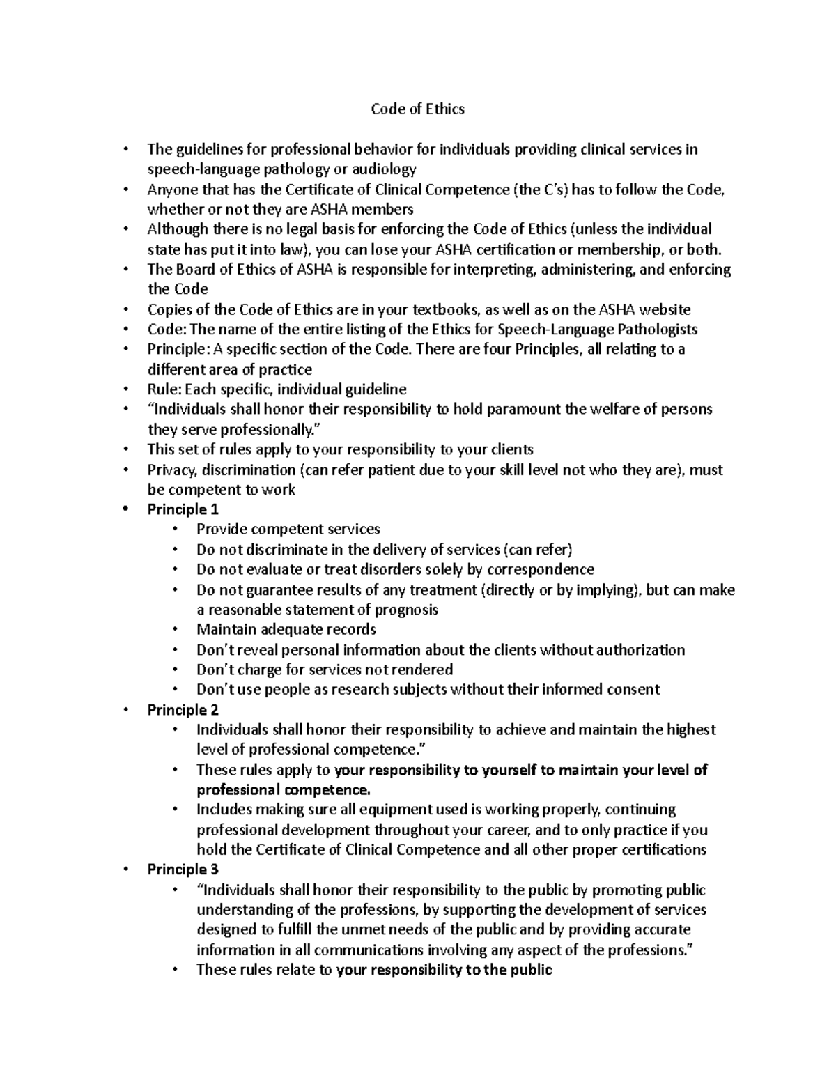 Code of Ethics and licensure - Code of Ethics The guidelines for ...