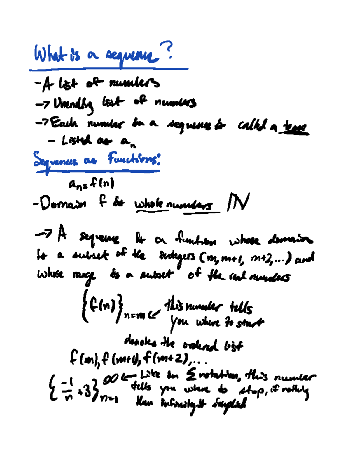 Sequences - MATH 1152 - Studocu