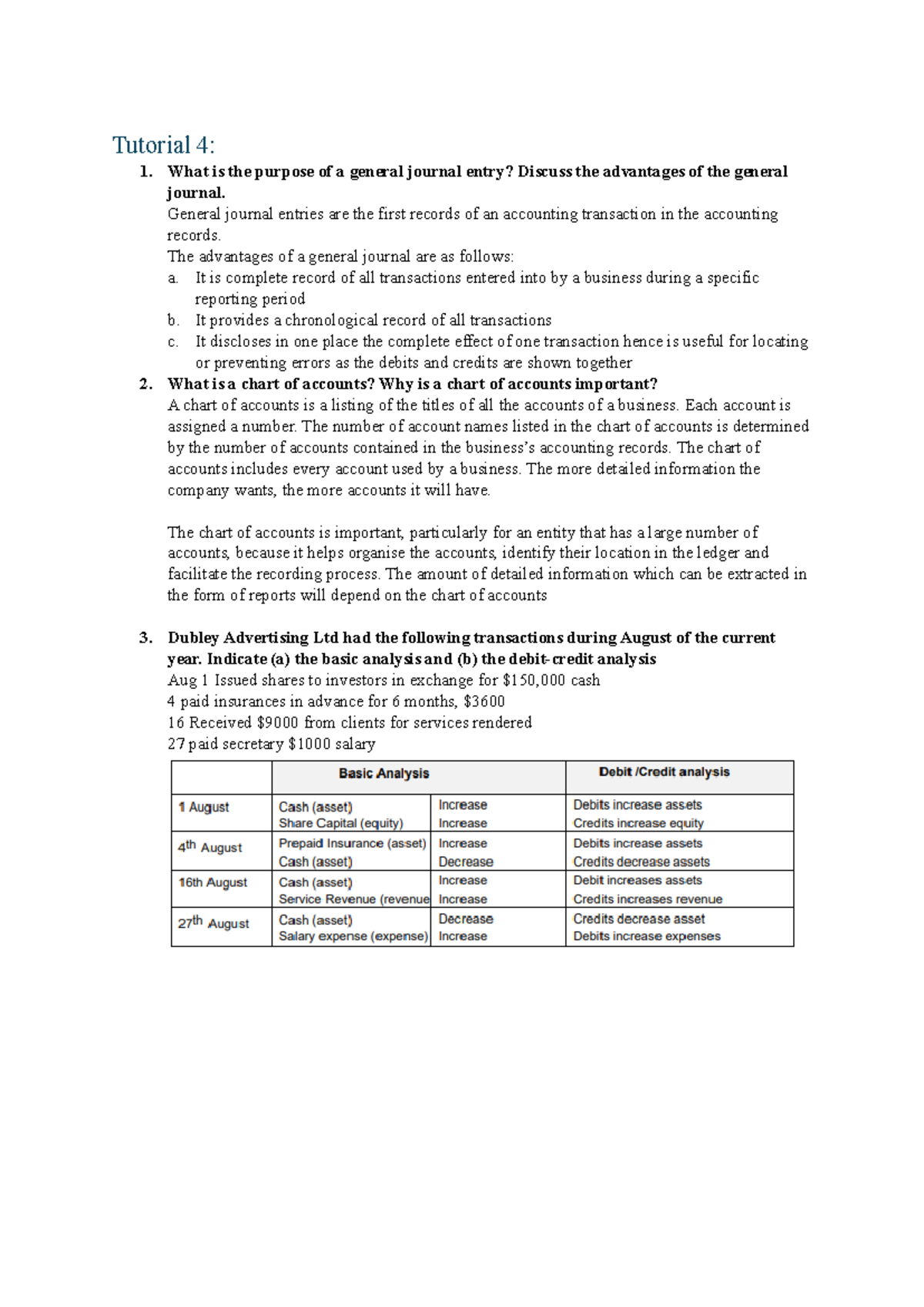 Lecture 10 - Notes - Tutorial 4: 1. What is the purpose of a general ...