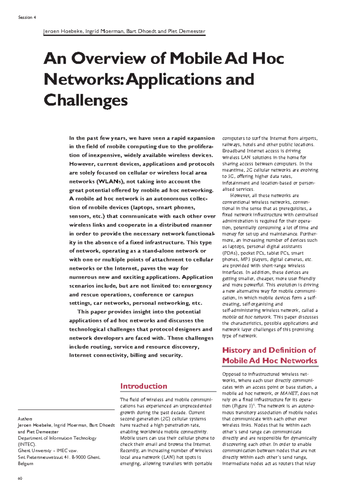 Manet-Challenges - Useful - An Overview of Mobile Ad Hoc Networks ...