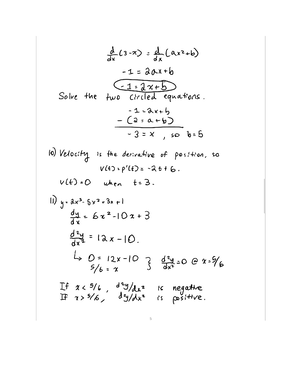 Calculus 131 Mathematical Models - L24 131 - Studocu