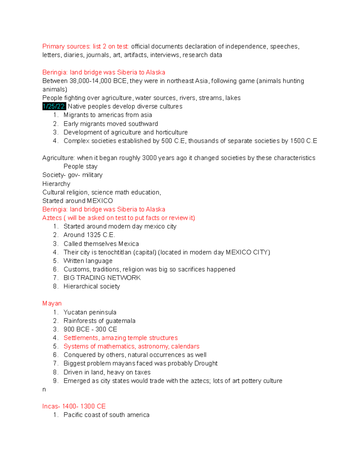 History - Primary sources: list 2 on test: official documents ...