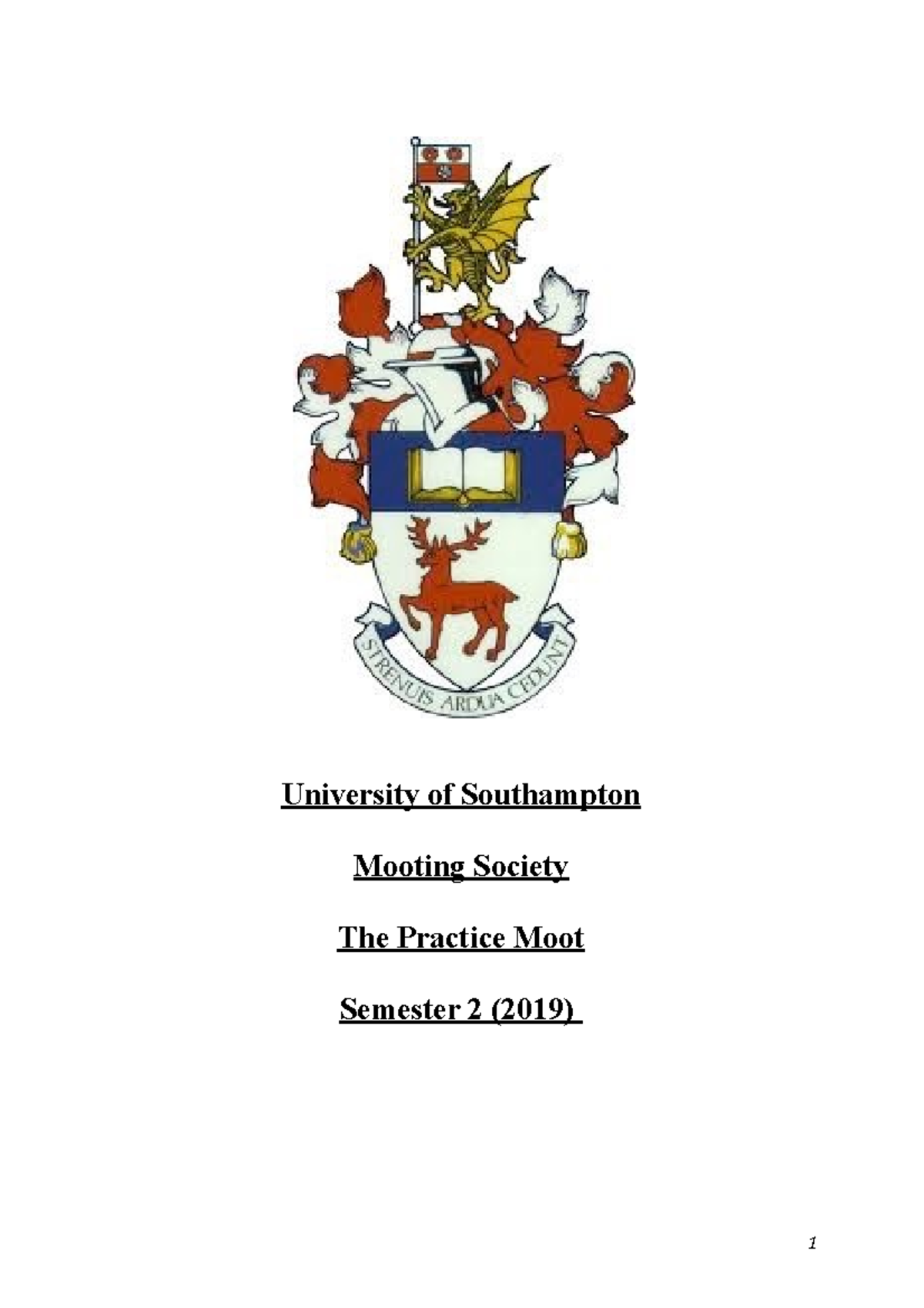 Tutorial 3 Activity (Practice Moot 2019 ) - University of Southampton ...