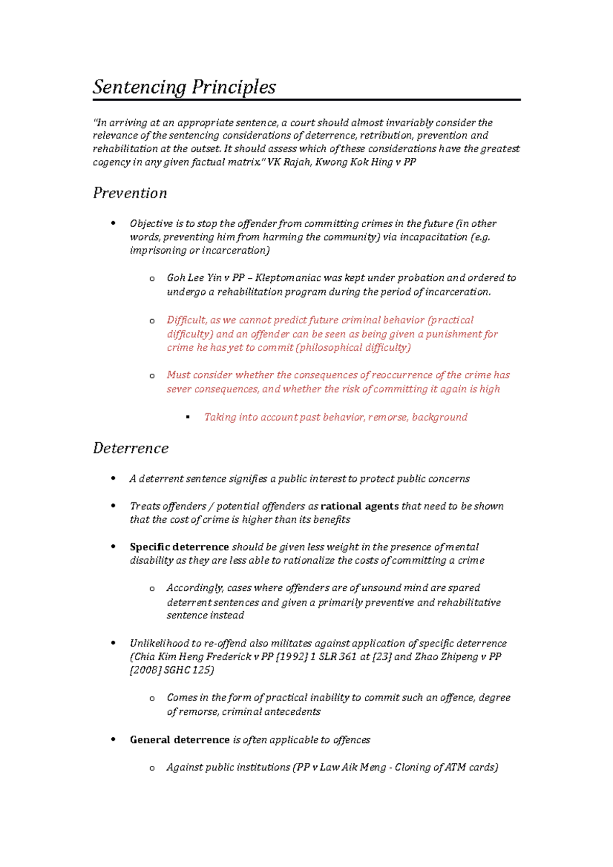 Sentencing Principles - It should assess which of these considerations ...