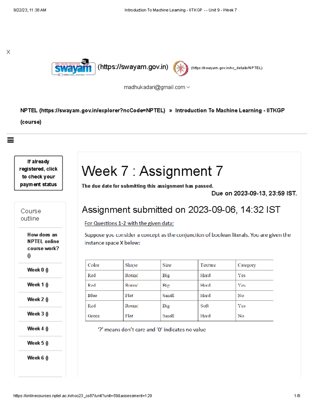 W7-1 - X NPTEL (swayam.gov/explorer?ncCode=NPTEL) » Introduction To ...