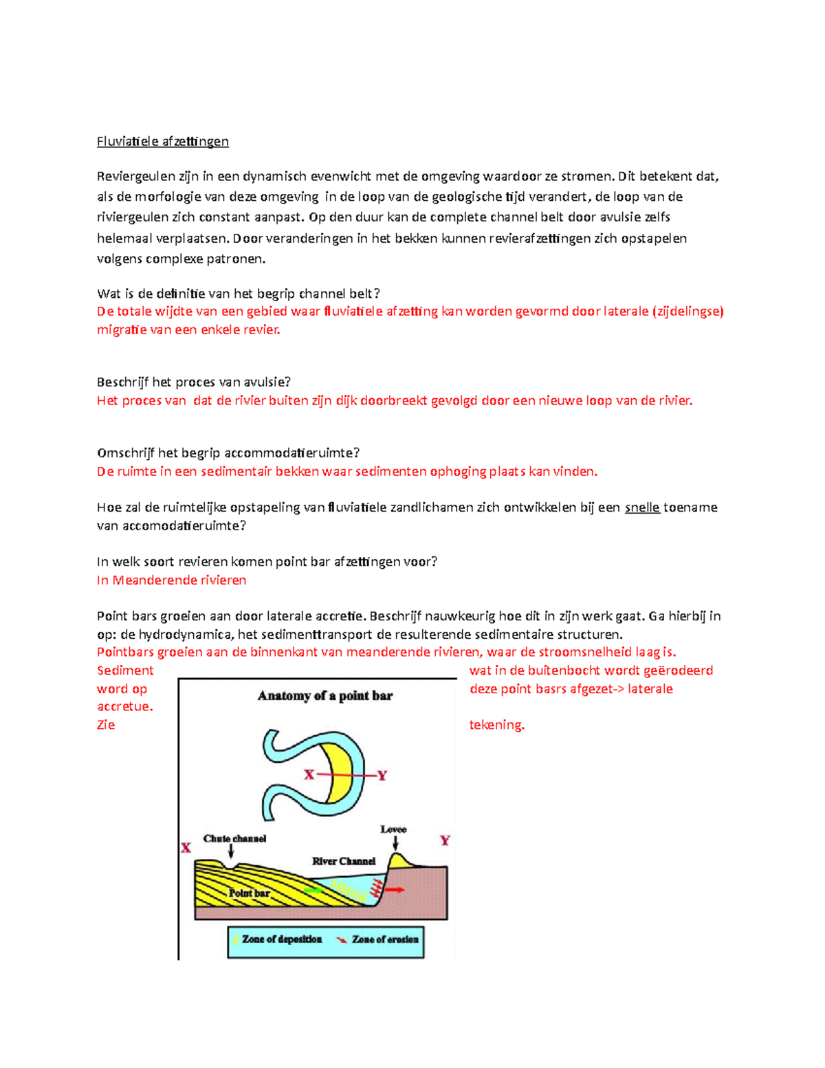 Samenvatting Sedimentology & Reservoir Geology - Fluviatiele ...