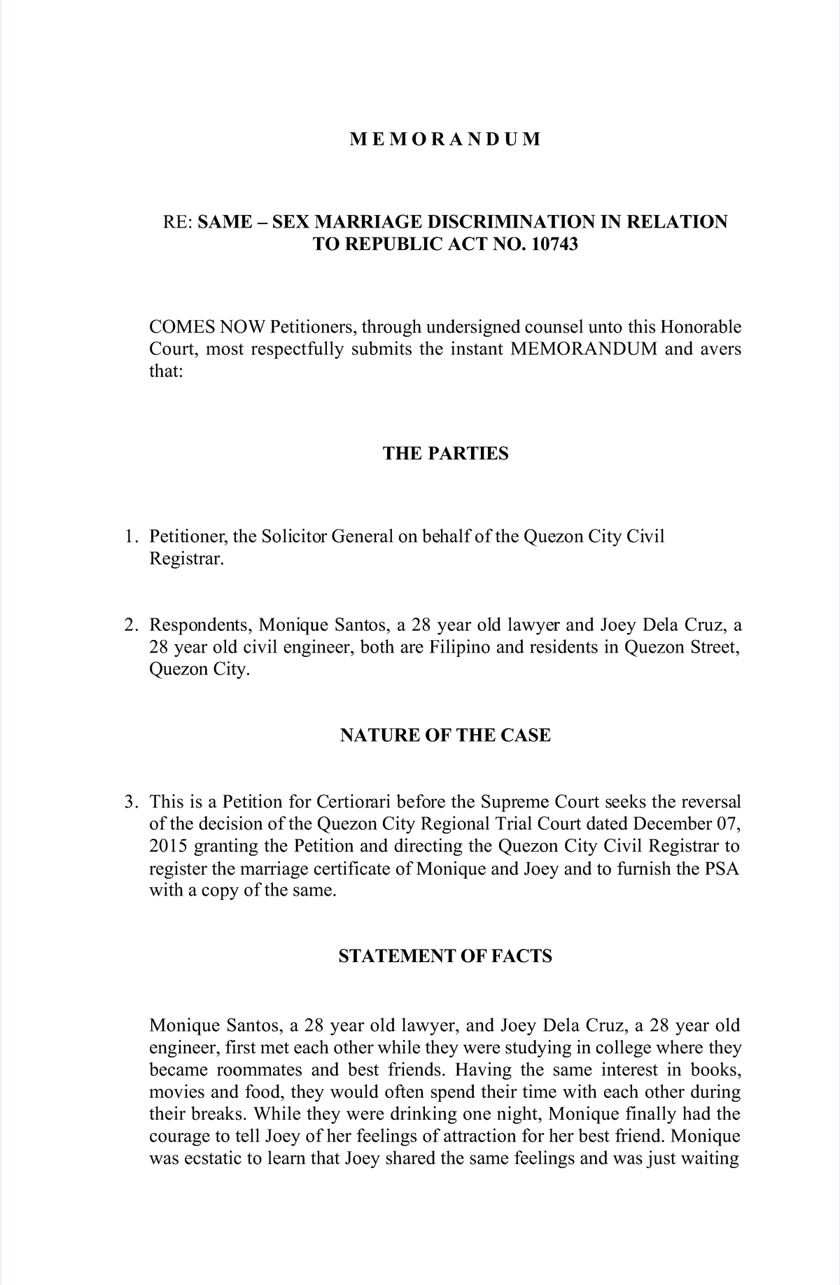 Legal-Memo-Sample - just need to download a doc - M E M O R A N D U MM ...