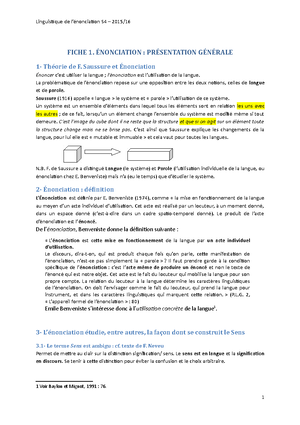 Fiche examen linguistique - Les concepts fondamentaux de la ...