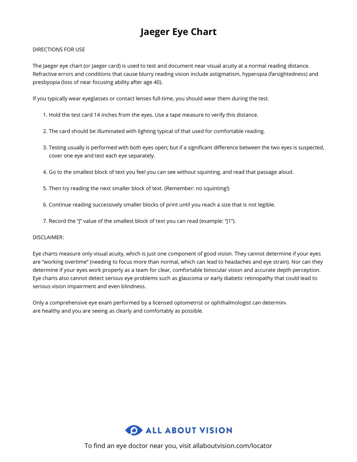 Jaeger-chart - Tool for return demonstrationnin Health Assessment ...
