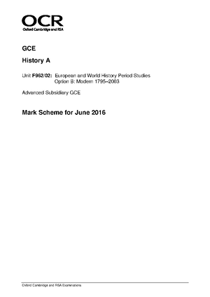 History - A2 - A Level - Sixth Form (A Levels) - Studocu