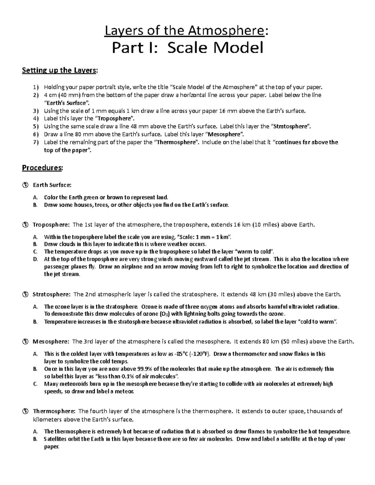 05 - Atmosphere layers diagram and graph - Part I: Scale Model Setting ...