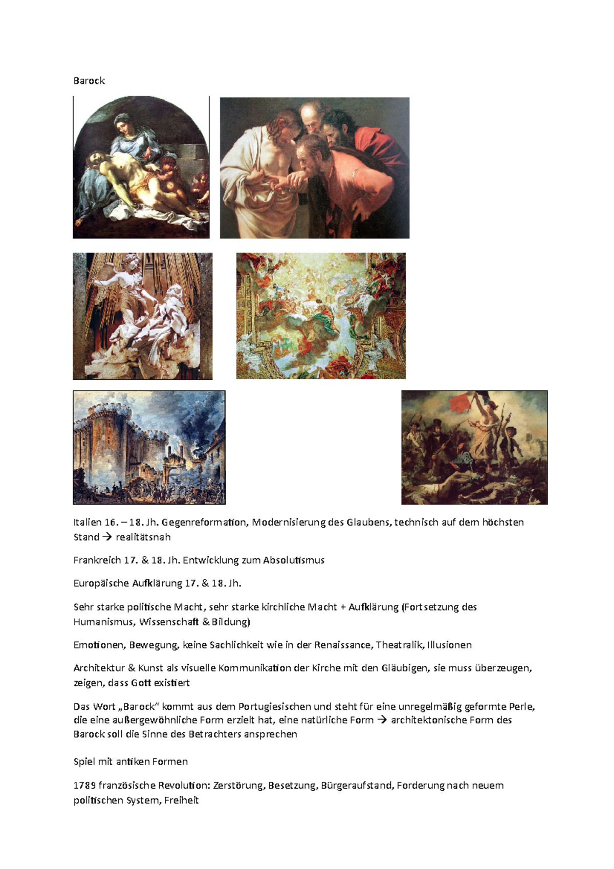 12. Barock - GdgU SS15 Prof. Quadra und Prof. Kegler - Barock Italien ...