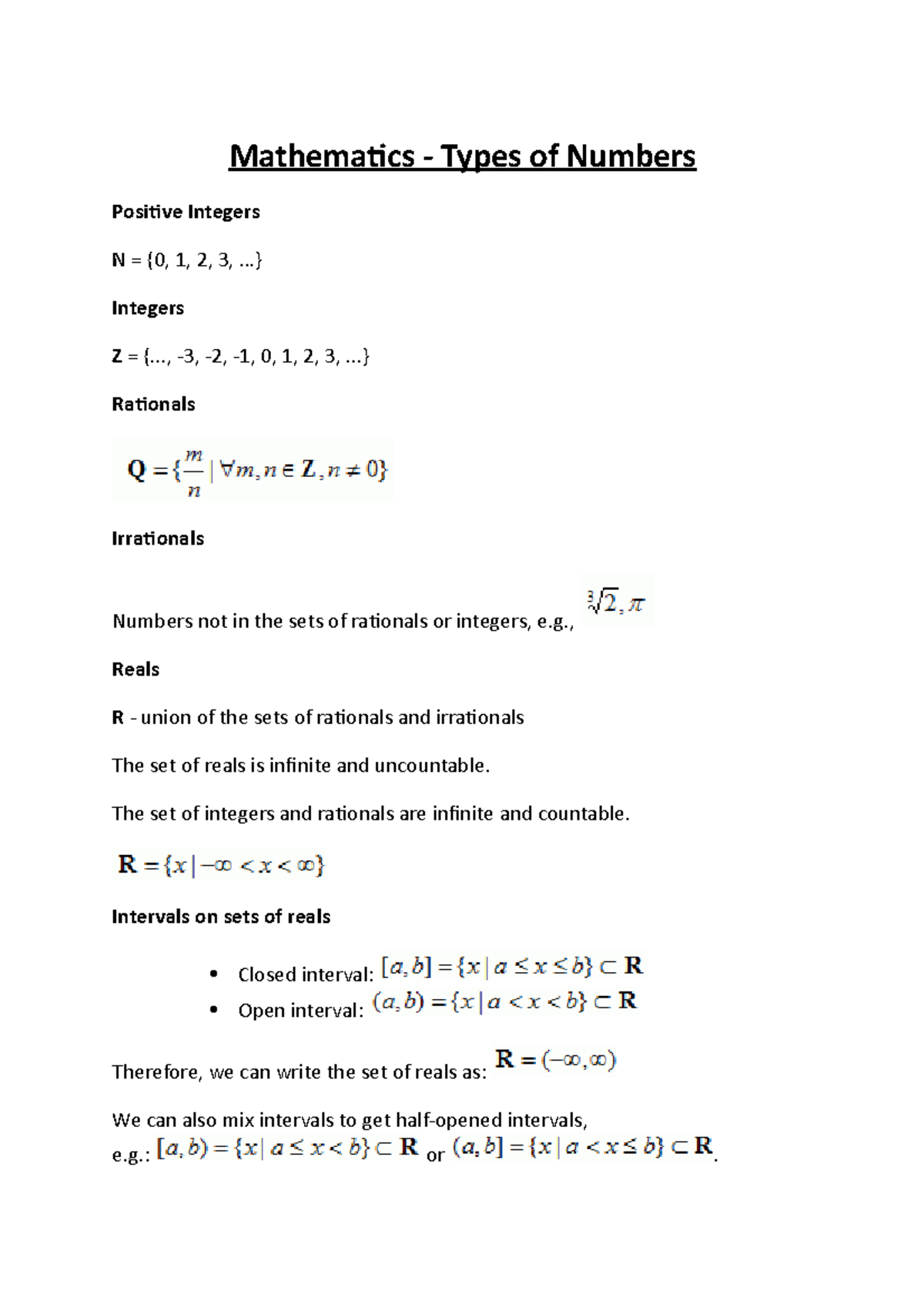 Mathematics - Types Of Numbers - Mathematics - Types Of Numbers 