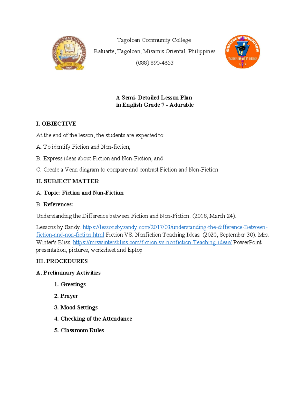 Mimik (DLP) - Its about fiction and nonfiction - Tagoloan Community ...