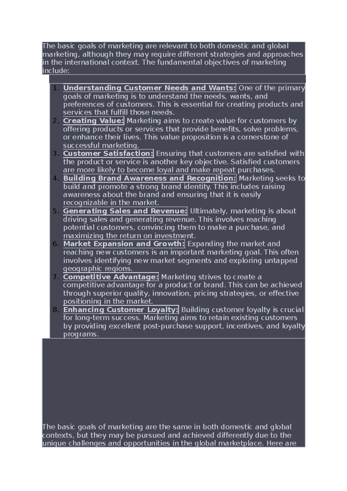 the-basic-goals-of-marketing-are-relevant-to-both-domestic-and-global