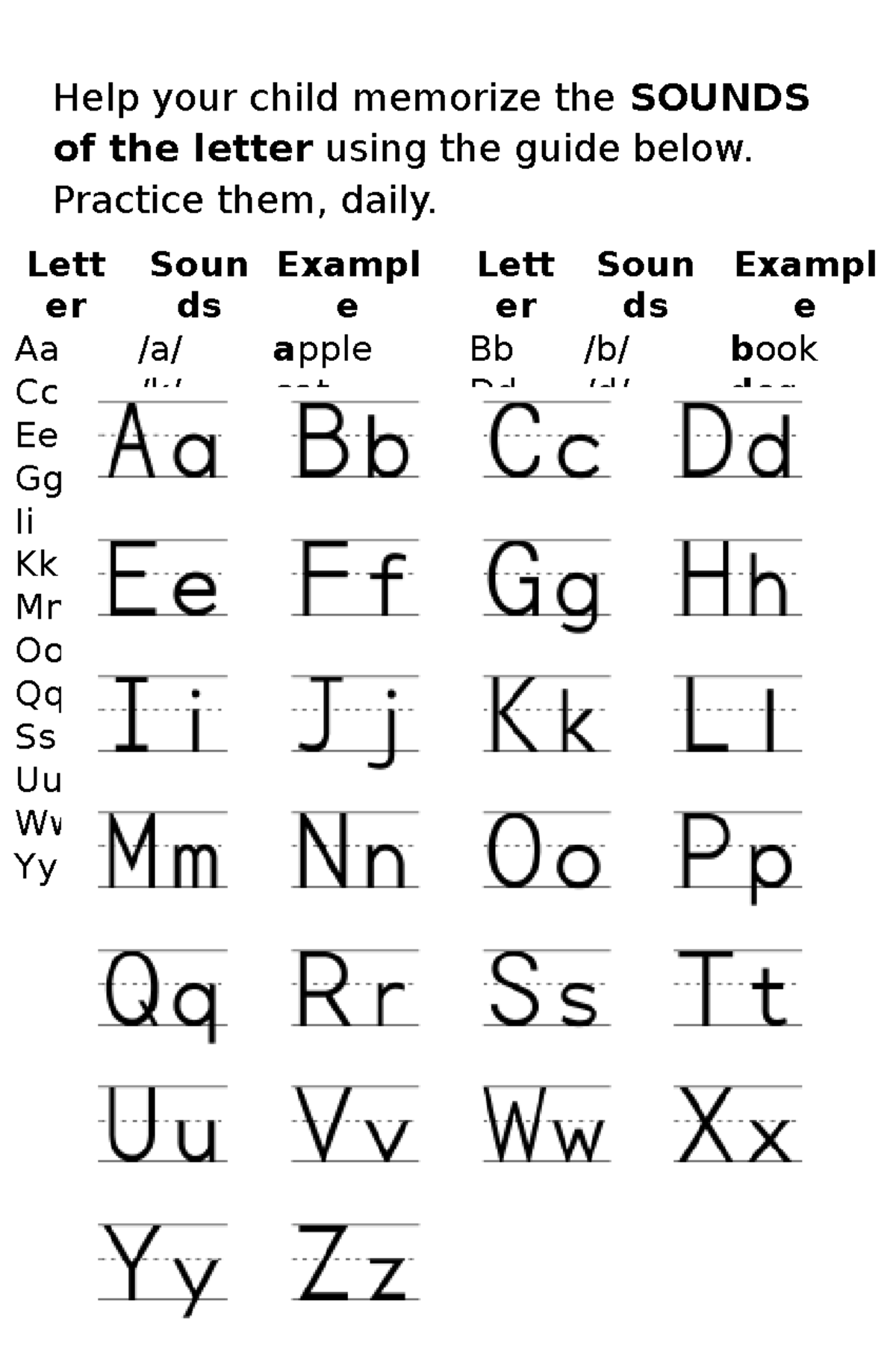 Reading-Drills - Activity for kids - Help your child memorize the ...