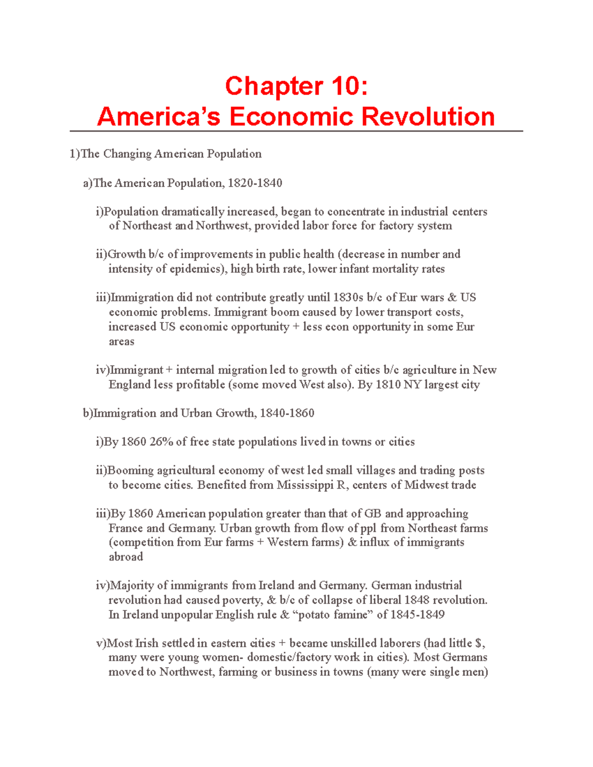 Chapter 10 America’s Economic Revolution - Chapter 10: America’s ...