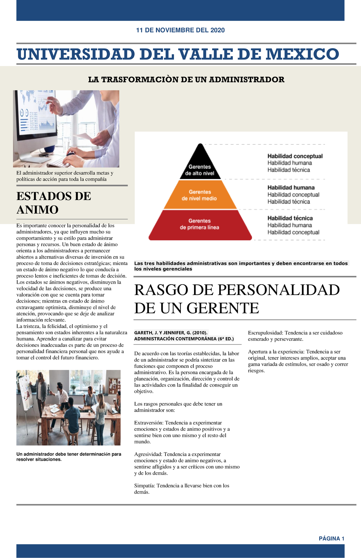 Actividad 3 NOTA Periodistica MRD - 11 DE NOVIEMBRE DEL 2020 PÁGINA 1 ...