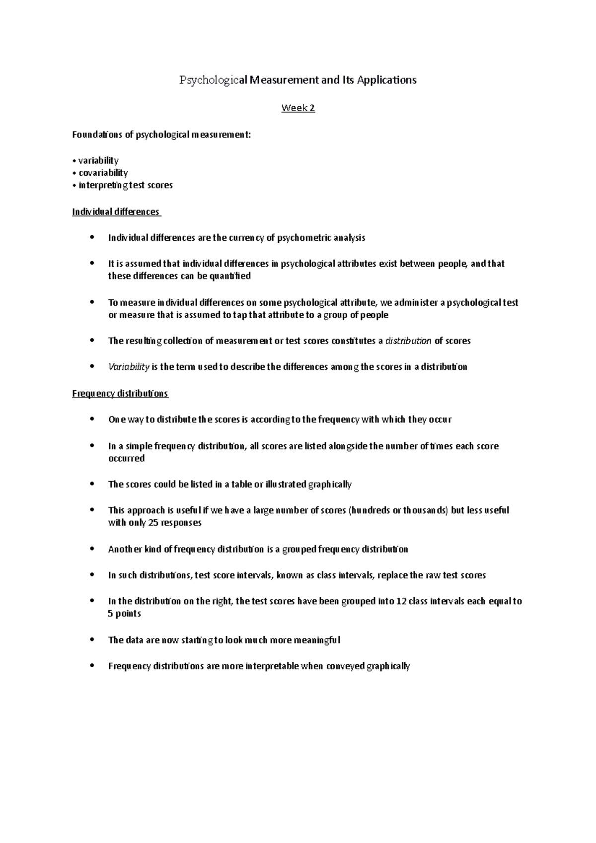 Psychological Measurement and Its Applications (Autosaved ...