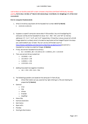 Week6and7Handout Analysis And Report - Lab 5 and 6 Handout Lab handout ...