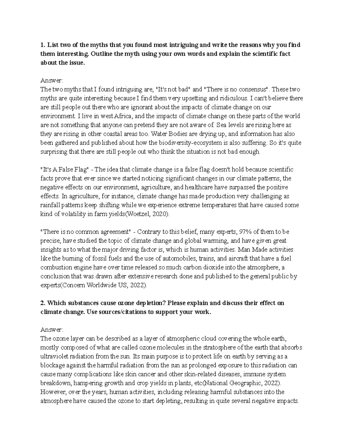 Env-S LJ6 - Introduction to environmental science learning journal unit ...