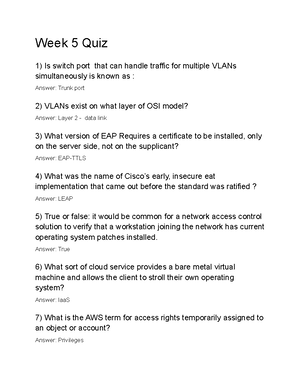 Week 5 Quiz - Network Access Control and Cloud Security - Week 5 Quiz ...