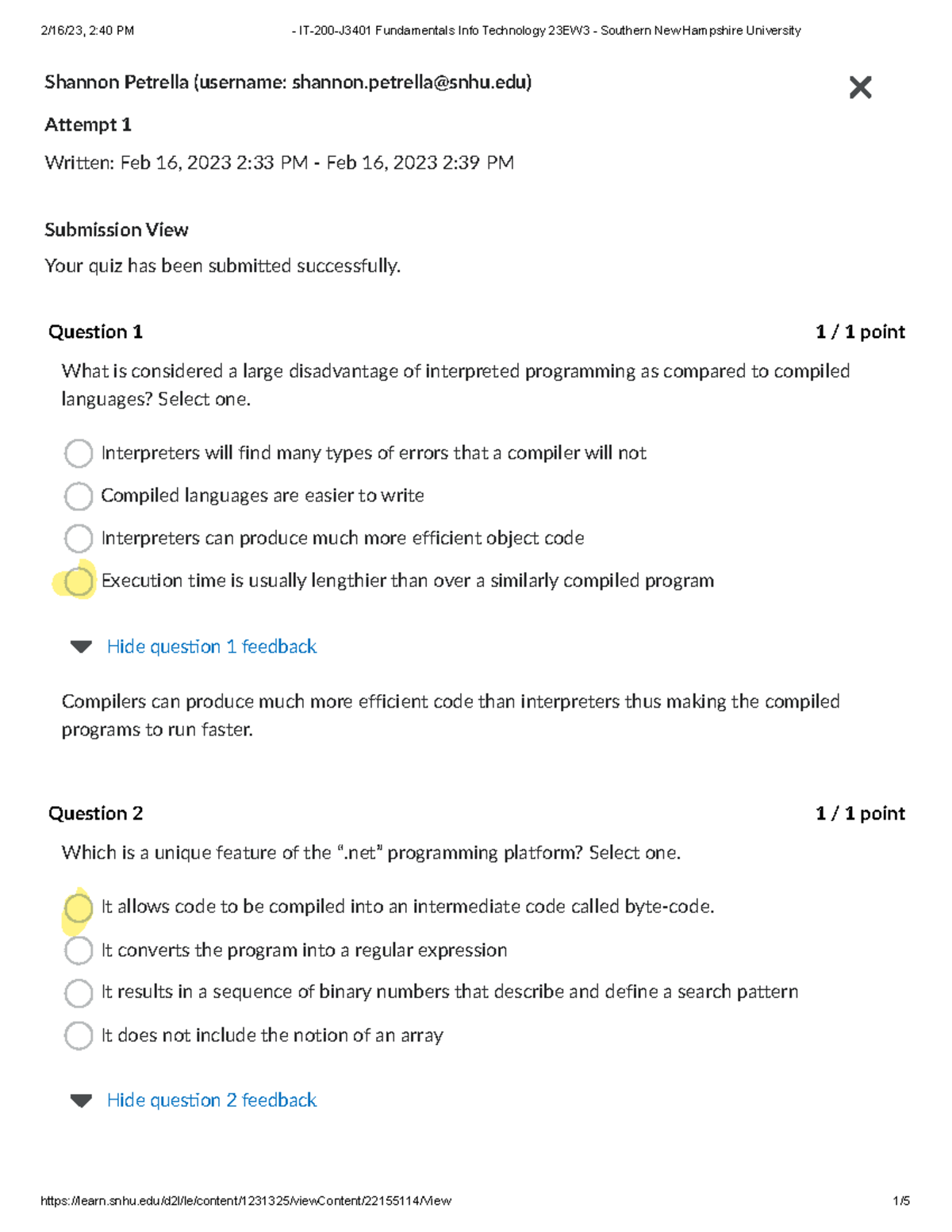 7-0 Check Your Knowledge - IT-200-J3401 Fundamentals Info Technology ...