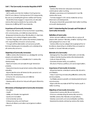 Unit 2 Activity 1 - Community Immersion - Activity 1 Concept Mapping ...